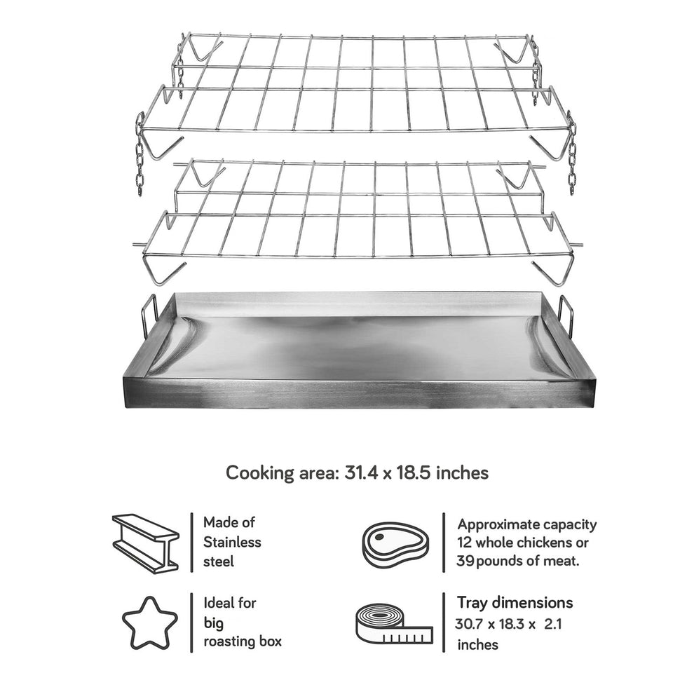 Large Roasting Box - Portable Grill with Lift System – Grillcorp EEUU